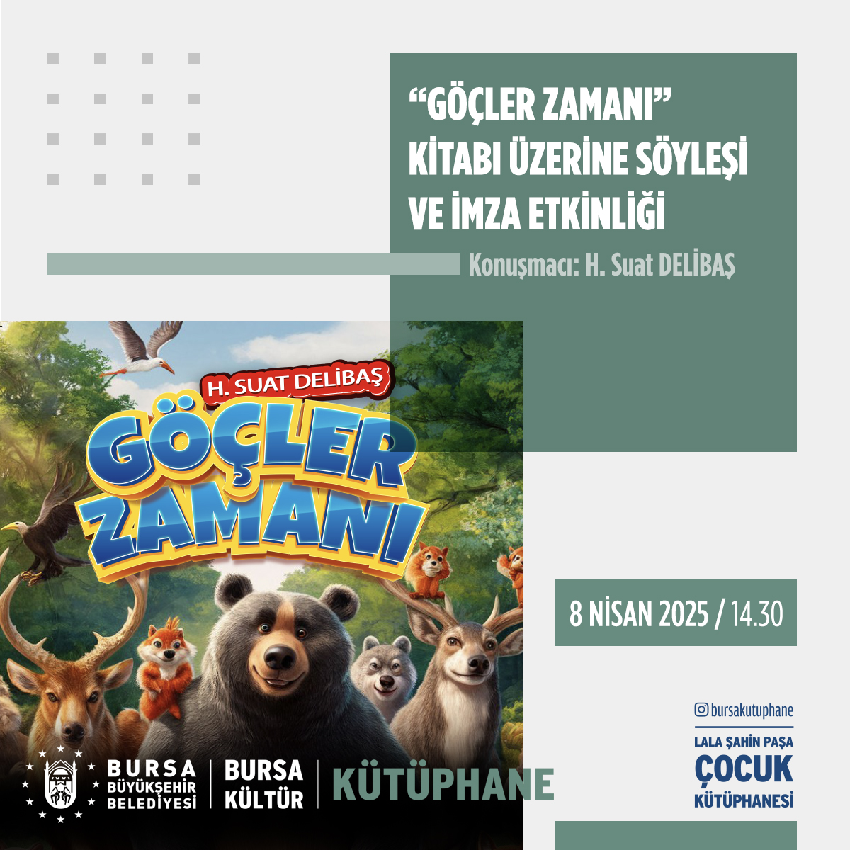 Göçler Zamanı Kitabı Söyleşi ve İmza Etkinliği | Bursa Kültür